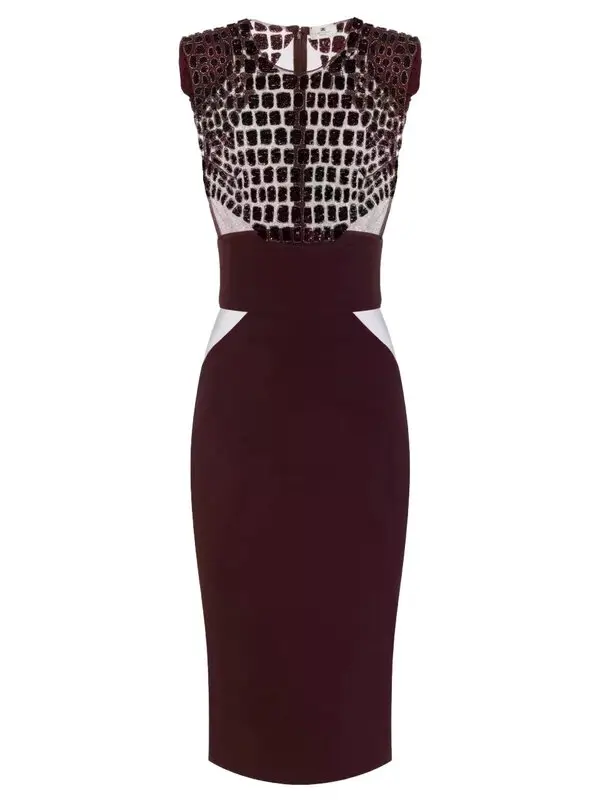 Elisabetta Franchi Sequin-embellished Midi Dress - Purple