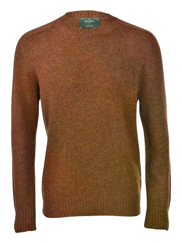 GRAN SASSO Wool Crew-neck Sweater - Orange