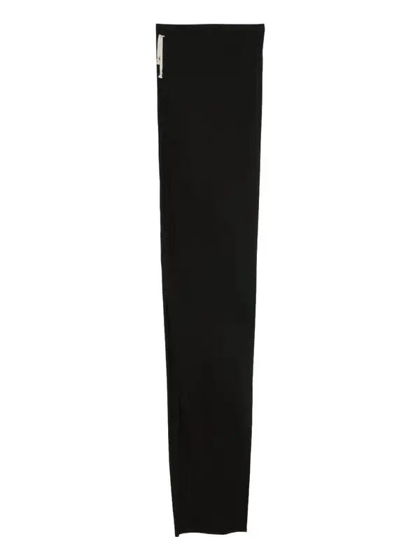 Rick Owens Drawstring Side-slit Maxi Skirt - Black
