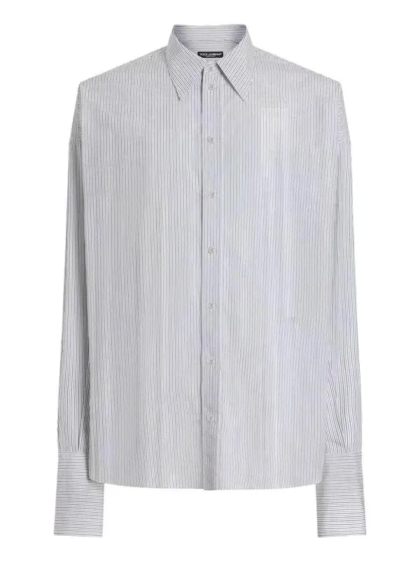 Dolce & Gabbana Striped Long-sleeve Shirt - White