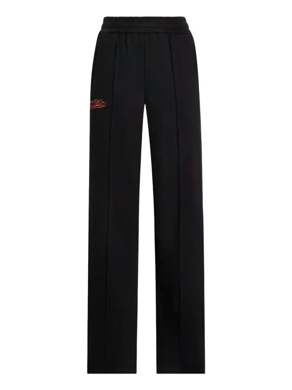 Dolce & Gabbana Fleece Jogging Pants With Patch - Black