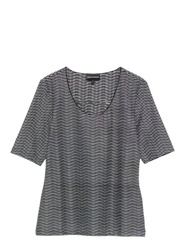 Emporio Armani Striped Short-sleeve T-shirt - Grey