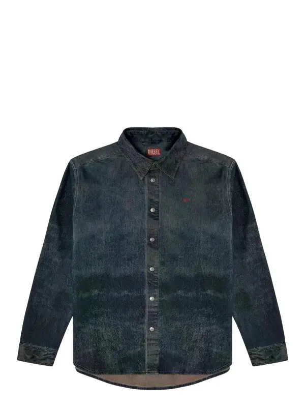 DIESEL® S-simply-epbs Acid-wash Denim Shirt - Blue