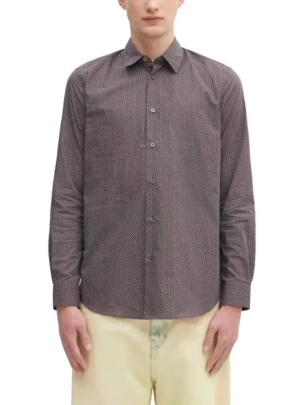 Paul Smith Geometric-print Shirt - Brown