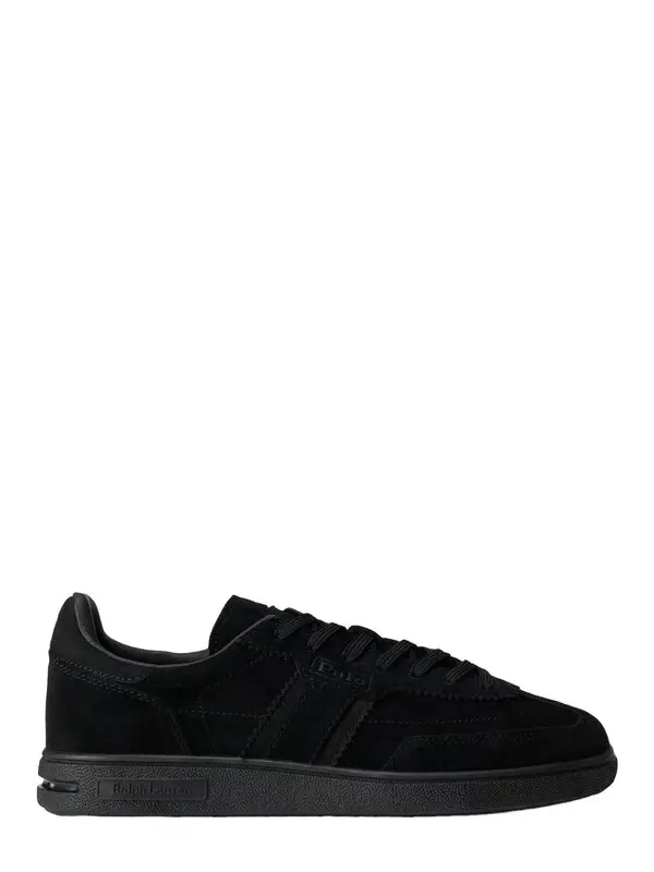 Polo Ralph Lauren Logo-detail Suede Sneakers - Black