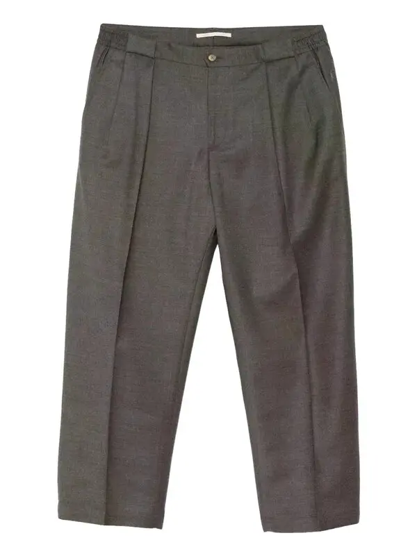 BRIGLIA 1949 Pleated Drawstring Trousers - Grey