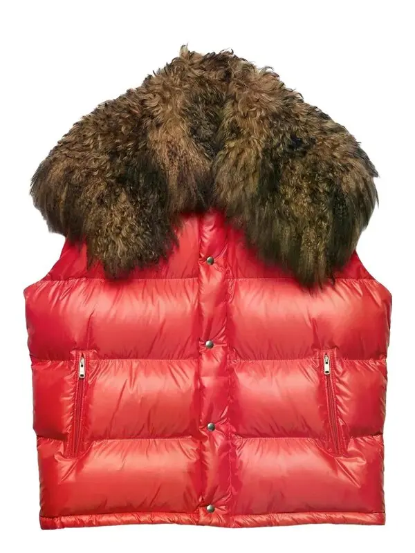 Prada Quilted Puffer Gilet - Red
