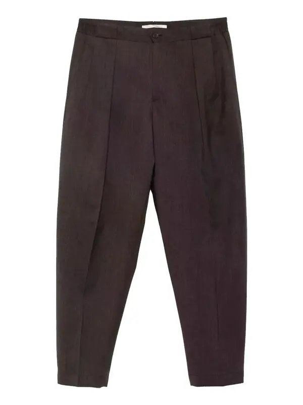 BRIGLIA 1949 Portobellos Pleated-front Trousers - Brown