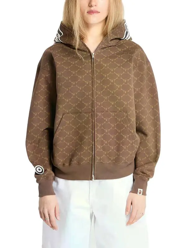 A BATHING APE Monogram Hoodie - Brown