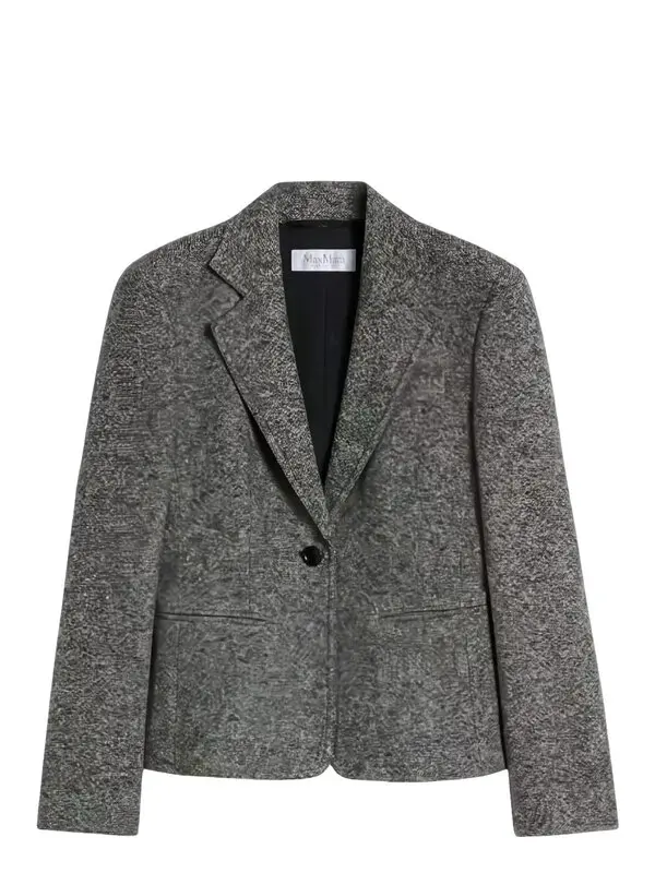 Max Mara Single-button Tweed Blazer - Grey