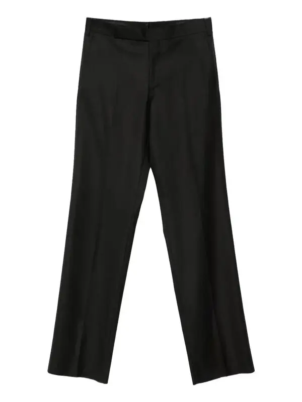 LARDINI Virgin Wool Trousers - Black