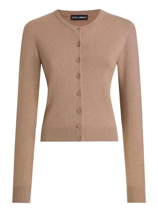 Dolce & Gabbana Button-front Cashmere Cardigan - Brown