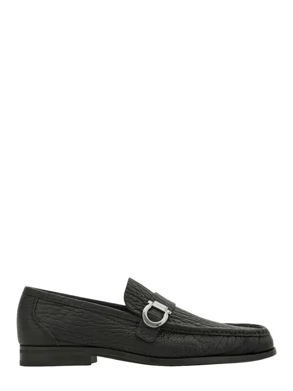 FERRAGAMO Gancini-buckle Loafers - Black
