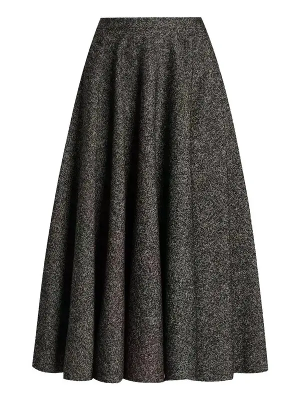 Dolce & Gabbana Flared Midi Skirt - Black