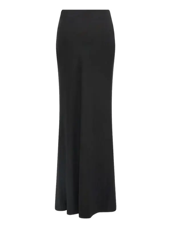 Alessandra Rich Crepe Maxi Skirt - Black