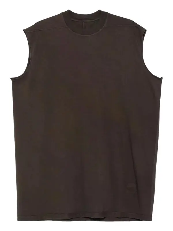 Rick Owens Raw-edge Sleeveless T-shirt - Brown