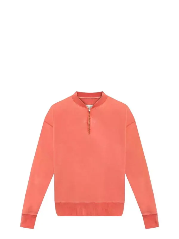 MAISON MARGIELA Half-zip Cotton Sweatshirt - Orange