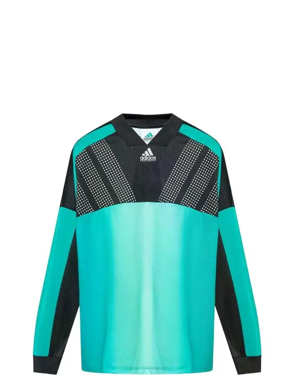 Adidas Eqt Colour-block Dot-print Jersey - Blue