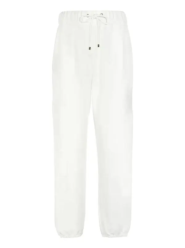 Max Mara Elasticated-cuff Drawstring Trousers - White