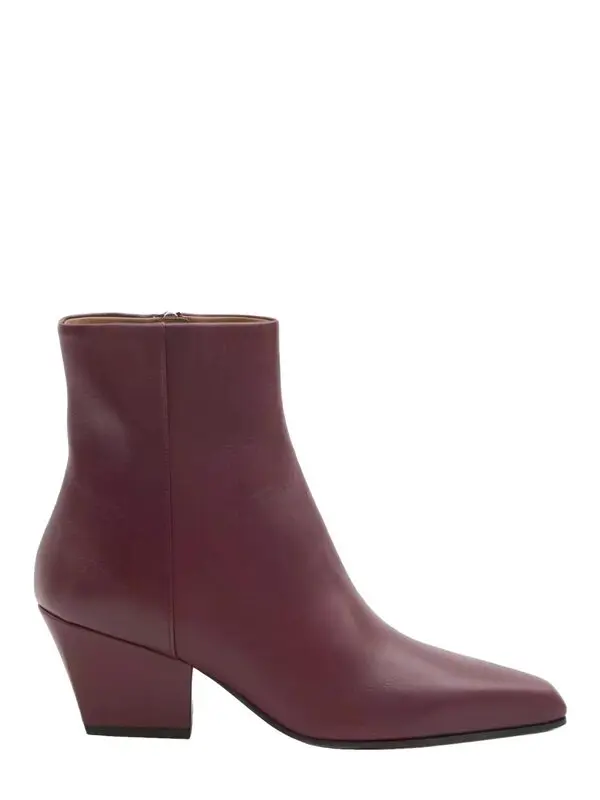 Paris Texas 60mm Jane Square-toe Texan-heel Boots - Red