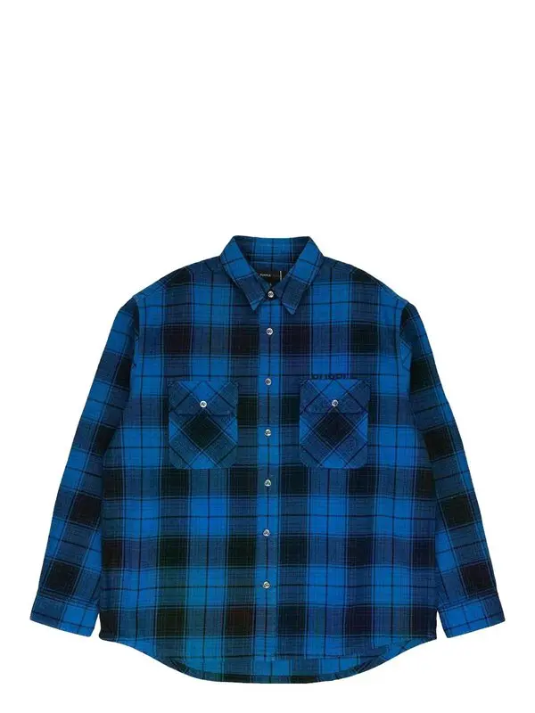 PURPLE BRAND Plaid Shirt - Blue