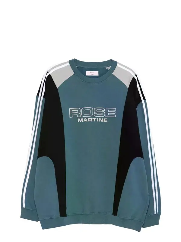 Martine Rose Paneled Striped Sweatshirt - Blue