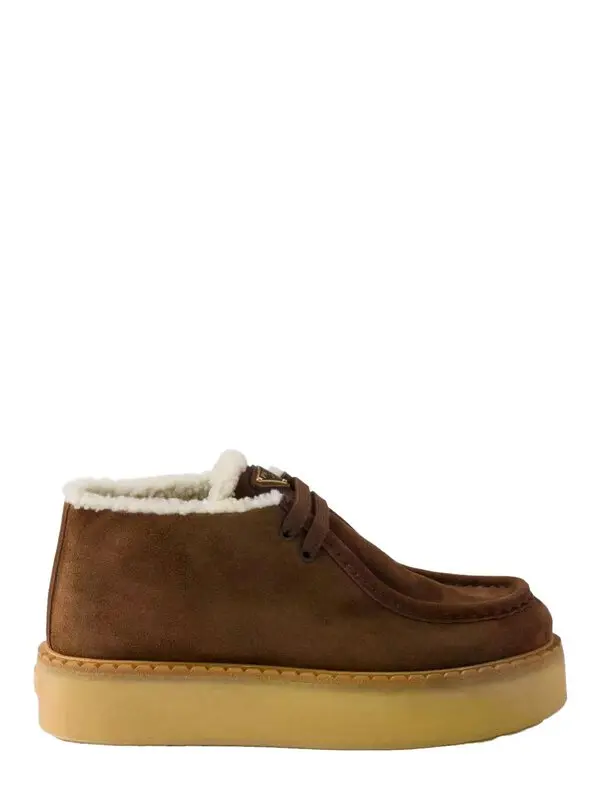 Prada Suede Chukka Boots - Brown