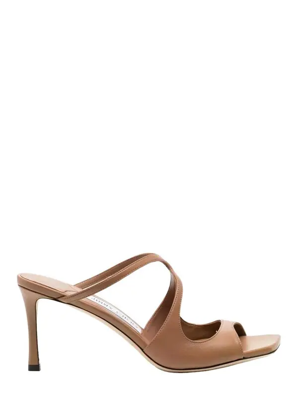 JIMMY CHOO 70mm Squared-toe Sandals - Brown