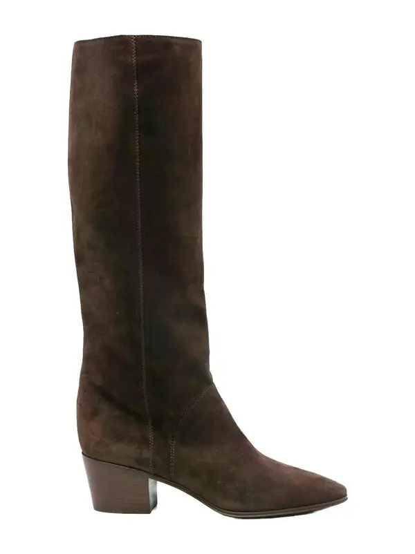 Casadei 50mm Suede Knee-high Boots - Brown