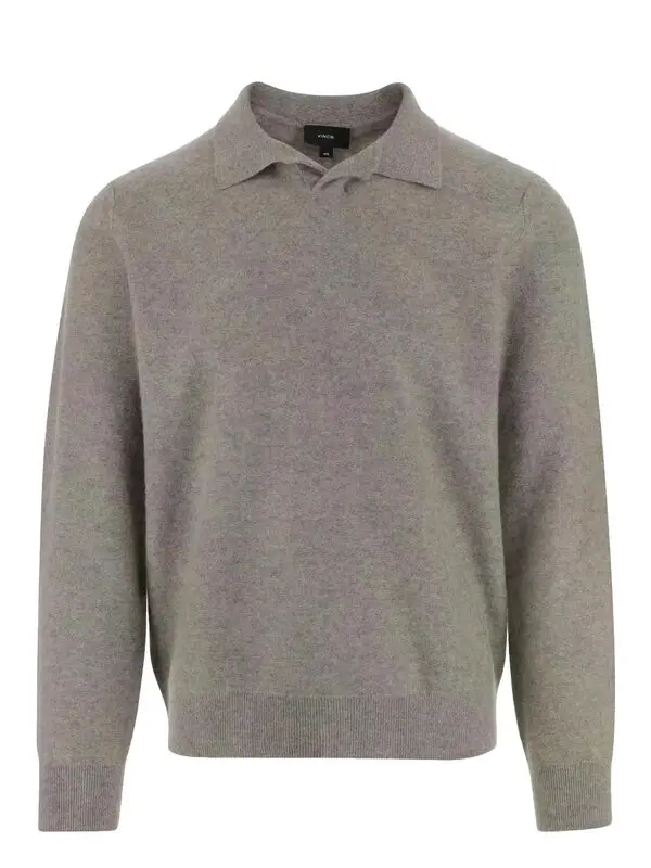 Vince Polo-collar Cashmere Sweater - Grey