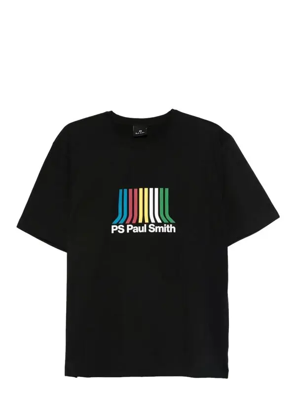 Paul Smith Multi-stripe Logo T-shirt - Black