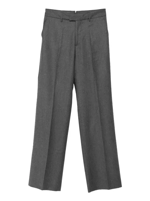 BERWICH Pleated Wool Trousers - Grey