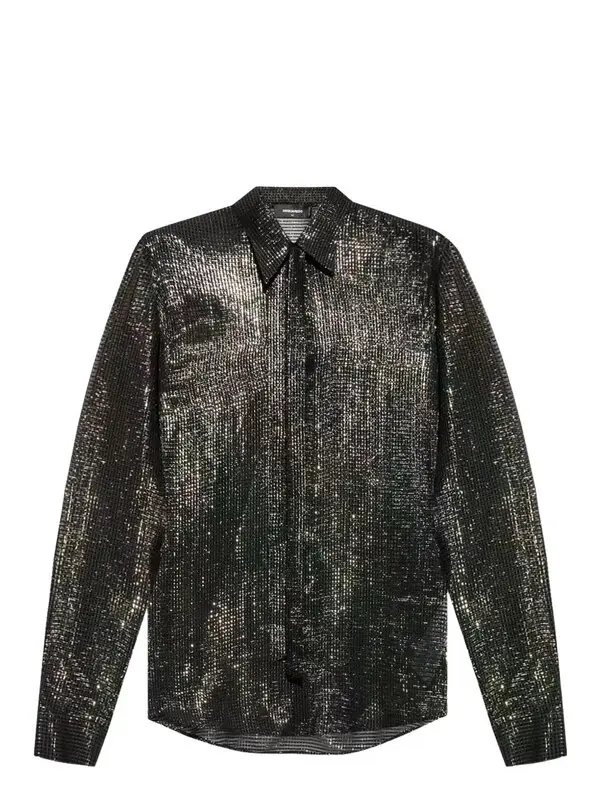 Dsquared2 Sparkling Tie-neck Shirt - Black