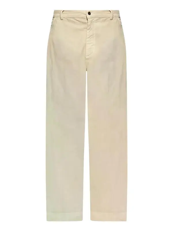 Officine Générale Button-fly Cotton Trousers - Neutrals