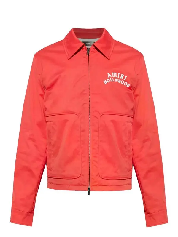 Amiri Embroidered Cotton Jacket - Red
