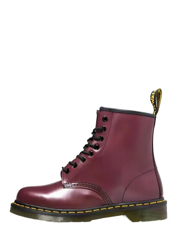 Dr. Martens Lace-up Leather Boots - Red