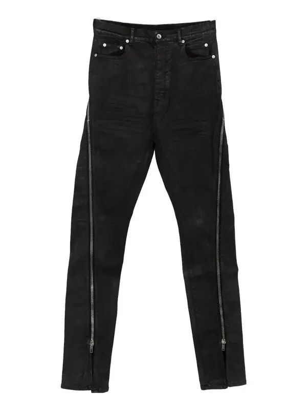 Rick Owens Bolan Banana Zip-detail Jeans - Black