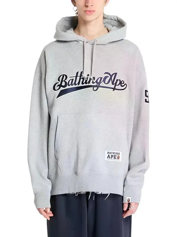 A BATHING APE Logo Hoodie - Grey