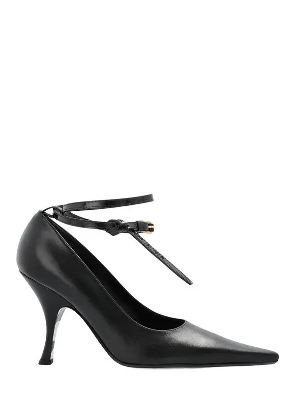 Moschino Pointed-toe Ankle-tie Pumps - Black