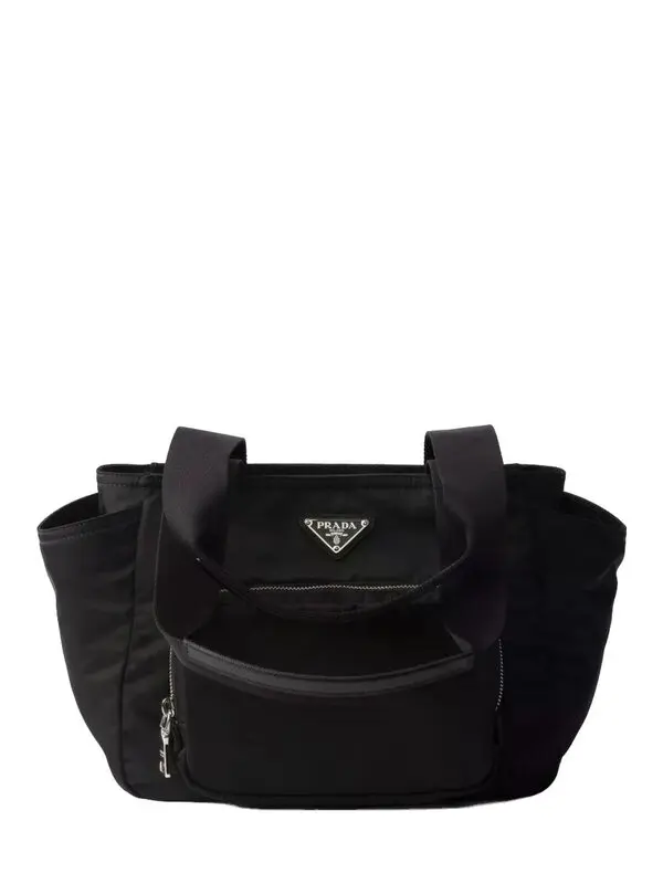 Prada Re-nylon Logo-detail Tote - Black