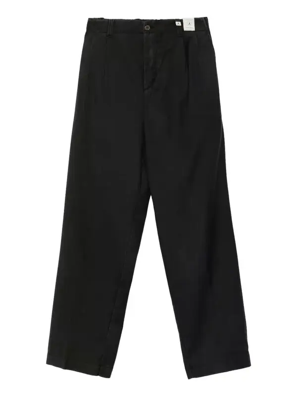 MYTHS Pleated Wool Trousers - Black