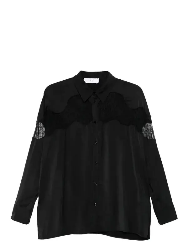 IRO PARIS Lace-insert Shirt - Black