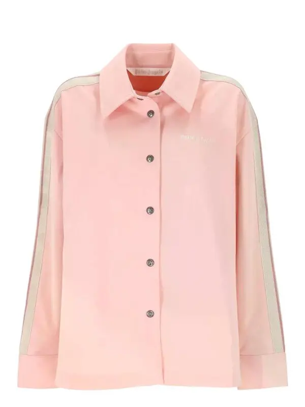 Palm Angels Embroidered Stripe Shirt - Pink
