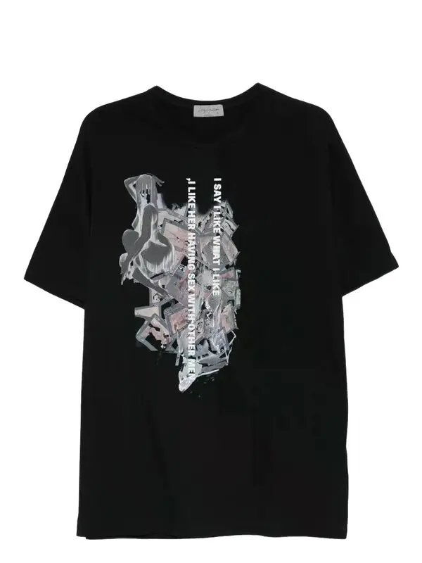 Yohji Yamamoto Graphic-print T-shirt - Black