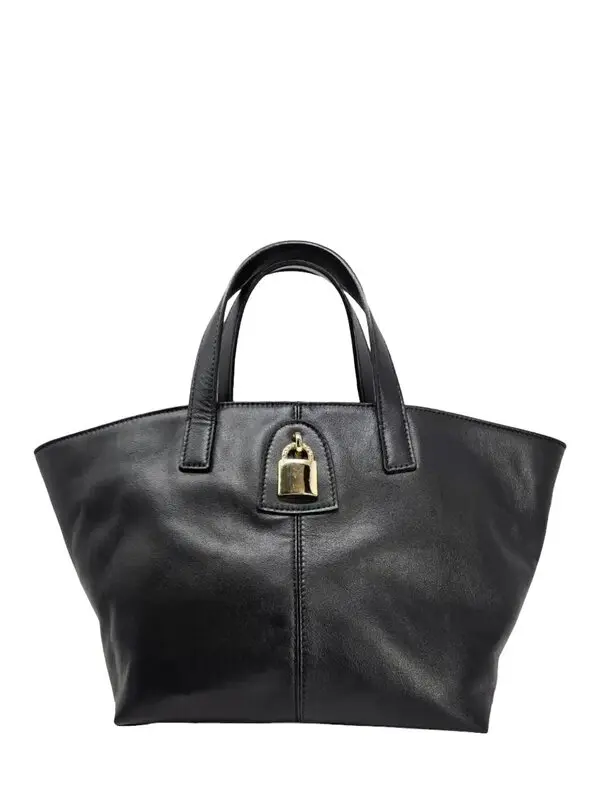 MADISON.MAISON X Joan Hornig Lock-detail Leather Tote Bag - Black