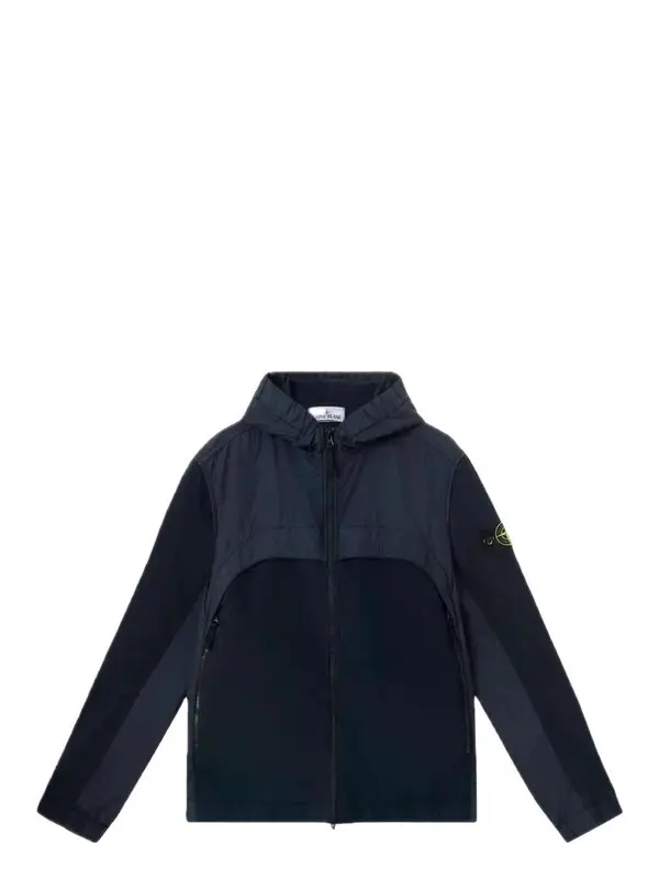Stone Island Hooded Panelled Jacket - Blue