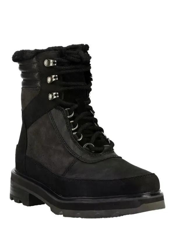 Sorel Lace-up Trimmed Boots - Black