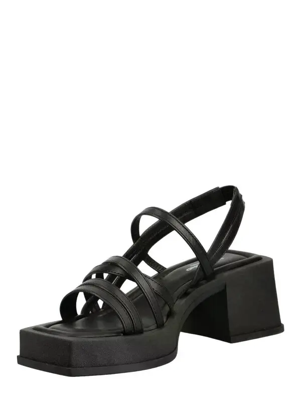 VAGABOND SHOEMAKERS 67mm Platform Crisscross Sandals - Black