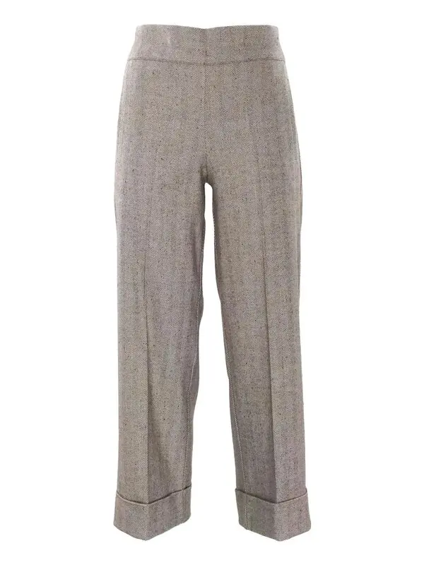 D.exterior Herringbone Cuff Trousers - Neutrals