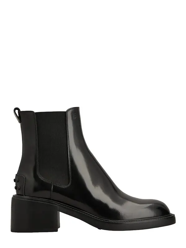 TOD'S Janeiro Gomma Leather Chelsea Boots - Black